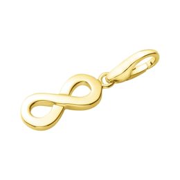 Damen Charm-Einh&auml;nger "Infinity, vergoldet, Silber 925", gold, Giorgio Martello MILANO, Silber 925 (Sterlingsilber), Charms