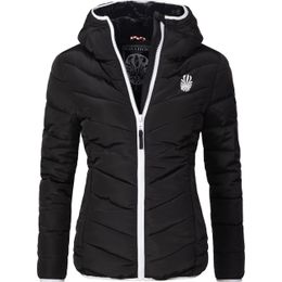 Navahoo Damen Steppjacke "Elva", schwarz, Gr. XXL, clean, Oberstoff: 100% Polyester; Futter: 100% Polyester; Wattierung: 100% Polyester; &Auml;rmelfutter: