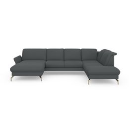Sit & More Wohnlandschaft SIT & MORE, B:338cm H:84cm T:207cm, grau, Sofas, "Fashion U-Form", wahlweise mit Kopfteilverstellung, Vorziehsitz, motorisch,
