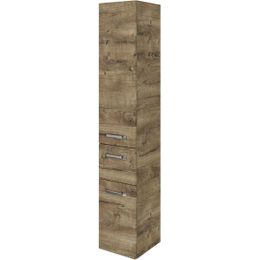 Hochschrank SAPHIR, B:30cm H:168cm T:33cm, braun, Spanplatte, Badezimmer, Schr&auml;nke, "Serie 4010 Badschrank 30 cm breit, mit 2 T&uuml;ren und 1 Schublade",