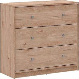 Schubkastenkommode Home Affaire, B:72,4cm H:68,3cm T:30,1cm, beige, Holzwerkstoff, Sideboards, Stauraum, Knopfgriffe, einfache Selbstmontage, 72,4 x