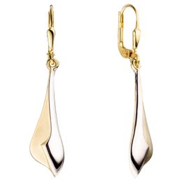 Jobo Damen Paar Ohrh&auml;nger, Gelbgold 333, gold, Gelbgold 333, Ohrringe, 333 Gold bicolor