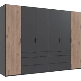 Dreht&uuml;renschrank wimex, B:300cm H:216cm T:58cm, grau, Schr&auml;nke, "Burgos by fresh to go", mit extra gro&szlig;en Schubladen