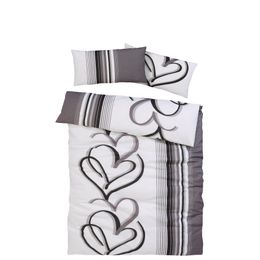 Bettw&auml;sche OTTO HOME, grau, Biber, Obermaterial: 100% Baumwolle, Bettw&auml;sche, "Area in Gr. 135x200 oder 155x220 cm", Bettw&auml;sche in verschiedenen