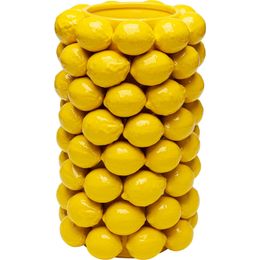Tischvase KARE DESIGN, B:26cm H:43cm T:26cm, gelb, Porzellan, Vasen, "Vase Lemon Juice"