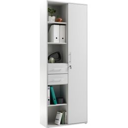 Aktenschrank BEGA OFFICE, B:80cm H:216cm T:35cm, grau, B&uuml;ro, Schr&auml;nke, "Pronto", B&uuml;roschrank Grau abschlie&szlig;bar, Mehrzweckschrank