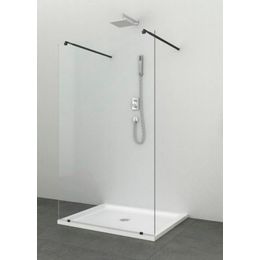 Walk-in-Dusche Sanotechnik, B:137cm H:195cm, schwarz, Duschw&auml;nde, "Freedom I Black"