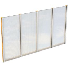 Skan Holz Carport-Seitenwand SKANHOLZ, B:343cm H:200cm, braun, Holzwerkstoff, Gartenhaus-Seitenw&auml;nde, m. Polycarbonat, freistehend