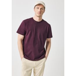 Street One MEN Herren T-Shirt, rot, Gr. XL, unifarben, Web, 100% Baumwolle, Shirts, Rundhalsausschnitt