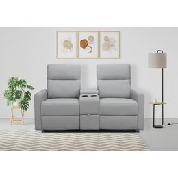 2-Sitzer Home Affaire, B:167cm H:102cm T:95cm, grau, Kunstleder, Sofas, "Daoulas, 2er-Kinosofa, TV-Sessel, Multimedia-Sofa", Kinosofa mit