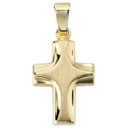 Jobo Damen Kreuzanh&auml;nger "Anh&auml;nger Kreuz", Gelbgold 585, gelb, Gelbgold 585, Schmuckanh&auml;nger, 585 Gold