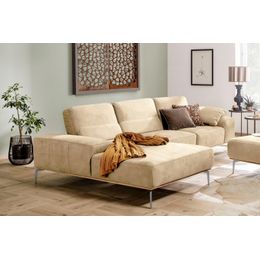 Ecksofa W.Schillig, B:319cm H:88cm T:178cm, beige, Longlife Xtra-Leder Z73: Naturwalkleder der Luxusklasse aus den erlesensten Rohh&auml;uten. Hautst&auml;rke