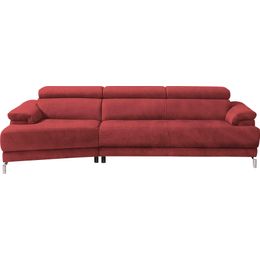 Ecksofa Egoitaliano, B:246cm H:99cm T:140cm, rot, Luxus-Micofaser Lederoptik (100% Polyester) ist ein neues technisches Gewebe mit einem visuellen