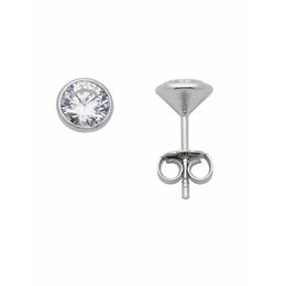 Adelia&acute;s ADELIA ́S Damen Paar Ohrh&auml;nger "1 Paar 925 Silber Ohrringe / Ohrstecker mit Zirkonia &Oslash; 6,5 mm", Damen, Silber 925 (Sterlingsilber), silber, Silber 925