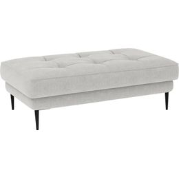 Hocker Trendmanufaktur, B:125cm H:42cm T:72cm, grau, 92% Polyester, 8% Nylom, Wohnzimmer, Hocker, "Luzi, Polsterhocker, moderner Fu&szlig;hocker", passend