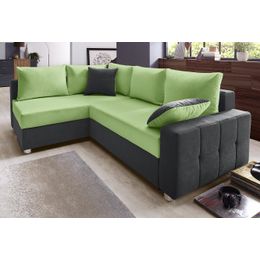 Ecksofa Collection AB, B:224cm H:84cm T:161cm, grau, Kunstleder SOFTLUX / Struktur (80% Polyester; 20% Polyacryl);Microfaser PRIMABELLE (100%