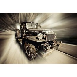 papermoon Fototapete "Oldtimer", B/L: 3,5m x 2,6m, Bahnen: 7 Stk., bunt, Schlafzimmer, Tapeten