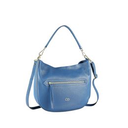Damen Schultertasche "Summer", Collezione Alessandro, blau, Leder, Taschen, aus italienischem Leder