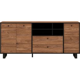 Sideboard FORTE, B:180,8cm H:81,6cm T:42cm, schwarz, Wohnzimmer, Sideboards, Breite ca. 180 cm