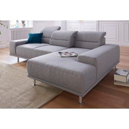 Sit & More Ecksofa SIT & MORE, B:269cm H:93cm T:174cm, grau, Struktur (100% Polyester);Luxus-Microfaser ALTARA NUBUCK (100% Polyester);Luxus-Microfaser (100%