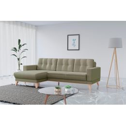 Sit & More Ecksofa SIT & MORE, B:279cm H:90cm T:167cm, gr&uuml;n, 100% PES, Wohnzimmer, Sofas, "Lavida L-Form", wahlweise mit Kippfunktion und Bettkasten
