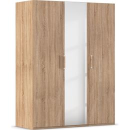 Dreht&uuml;renschrank Rauch, B:151cm H:197cm T:61cm, braun, Holzwerkstoff, Schr&auml;nke, "Kleiderschrank Schrank Garderobe Schlafzimmerschrank EVELYN", in