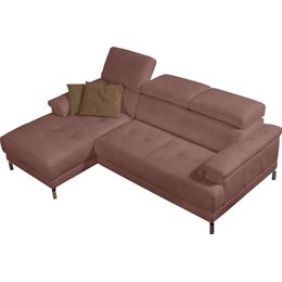 Ecksofa Egoitaliano, B:250cm H:99cm T:166cm, braun, Wohnzimmer, Sofas, "Soul, Design und Sitzkomfort auf hohem Niveau, tolle Details, L-Form", mit
