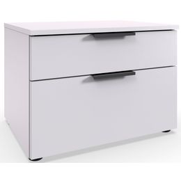 Nachtkommode wimex, B:54cm H:39cm T:41cm, wei&szlig;, Spanplatte, Sideboards, "Level by fresh to go", 2 Schubladen mit soft-close Funktion, 54cm breit,