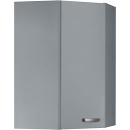 Eckh&auml;ngeschrank KOCHSTATION, B:60cm H:89,6cm T:34,9cm, grau, K&uuml;che, Schr&auml;nke, "KS-Cara"