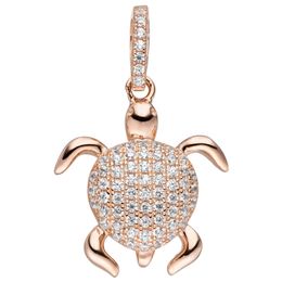 Jobo Damen Kettenanh&auml;nger "Anh&auml;nger Schildkr&ouml;te", Silber 925 (Sterlingsilber), rosa, Silber 925 (Sterlingsilber), Schmuckanh&auml;nger, 925 Silber