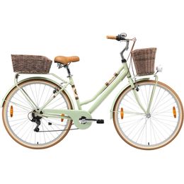 Bikestar Cityrad, 46cm, 28 Zoll (71,12cm), gr&uuml;n, Fahrr&auml;der, f&uuml;r Damen, Kettenschaltung