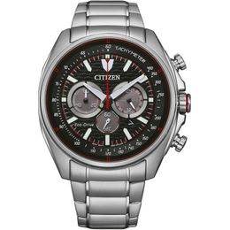 Citizen Herren Chronograph, silber, Armbanduhren, Armbanduhr, Herrenuhr, Solar, Stoppfunktion, Edelstahlarmband