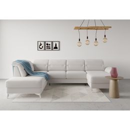 Sit & More Wohnlandschaft SIT & MORE, B:326cm H:85cm T:220cm, silber, 98% Polyester, 2% Polyamid, Sofas, "Sinatra U-Form", optional mit Kopfteilverstellung und