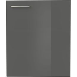 Nobilia Frontblende ""Flash", Ausrichtung w&auml;hlbar", B/H/T: 60cm x 72cm x 1,9cm, T&uuml;ranschlag rechts, grau, M&ouml;belblenden, f&uuml;r integrierte K&uuml;hlger&auml;te