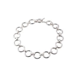 Firetti Damen Collier "mit Ringen, rund, matt", Metall, L: 43,5, grau, Metall, Halsketten