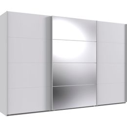 Schwebet&uuml;renschrank wimex, B:360cm H:236cm T:64cm, wei&szlig;, Spanplatte, Schr&auml;nke, "Norderstedt", INKLUSIVE 2 Stoffboxen und 2 zus&auml;tzliche Einlegeb&ouml;den,