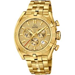Jaguar Herren Chronograph "Executive", gold, Armbanduhren, Armbanduhr, Quarzuhr, Herrenuhr, Saphirglas, Stoppfunktion, Swiss Made