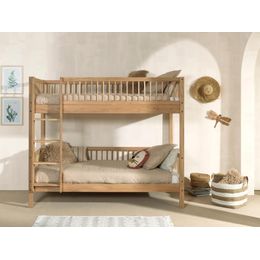 Etagenbett Home Affaire, B:104,9cm H:175,4cm L:207,5cm, braun, Kinderzimmer, Etagenbetten, "Eiche massiv, Made in Europe, langlebige Qualit&auml;t", 2