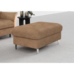 Sit & More Hocker SIT & MORE, B:102cm H:43cm T:67cm, braun, 100% Polyester, Wohnzimmer, Hocker, "Marano", mit Stauraum