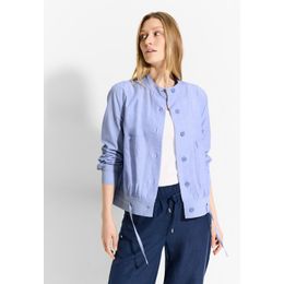 Cecil Damen Kurzjacke, blau, Gr. XXL, unifarben, Web, 100% Baumwolle, Jacken, aus reiner Baumwolle