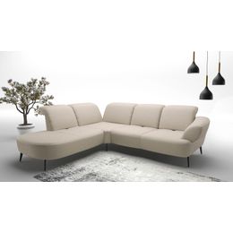 Sit & More Ecksofa SIT & MORE, B:302cm H:91cm T:270cm, beige, 95%Polyester 5%Polyamid, Wohnzimmer, Sofas, "Dance, L-Form, inkl. Sitztiefenverstellung", inkl.