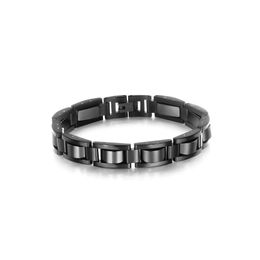 Firetti Herren Gliederarmband "Schmuck Geschenk Black Steel", 22cm, Edelstahl, schwarz, Edelstahl, Armb&auml;nder