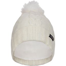 Reusch Damen Beanie "Eve Beanie", wei&szlig;, unifarben, 79% Polyacryl, 8% Polyester, 8% Polyamid, 5% Wolle, M&uuml;tzen, mit weichem Fleece-Innenfutter