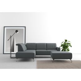 Sit & More Ecksofa SIT & MORE, B:249cm H:84cm T:205cm, grau, Wohnzimmer, Sofas, "Bailando L-Form", wahlweise mit Kopfteilverstellung und Vorziehsitz, motorisch