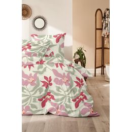 Bettw&auml;sche Primera, bunt, Biber, Obermaterial: 100% Baumwolle, Bettw&auml;sche, "Biber-Bettw&auml;sche Matisse", mit verspieltem Blumenmuster
