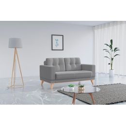 Sit & More 2-Sitzer SIT & MORE, B:165cm H:90cm T:97cm, grau, 100% PES, Sofas, "Lavida"