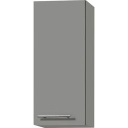 H&auml;ngeschrank Optifit, B:30cm H:70,4cm T:34,9cm, grau, K&uuml;che, Schr&auml;nke, "Bern", Breite 30 cm, 70 cm hoch, mit 1 T&uuml;r, mit Metallgriff