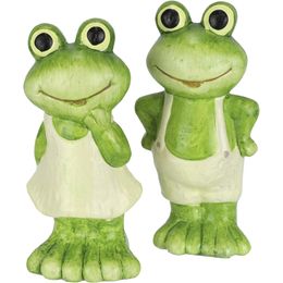 I.GE.A. Dekofigur "Figur Frosch", B/H/T: 6cm x 13cm, gr&uuml;n, Wohnzimmer, Dekofiguren, Dekofigur Gartendeko Tierfigur Garten Deko Statue Gartenfigur