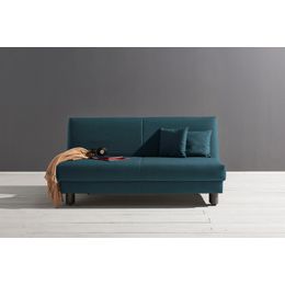 ell+ell Schlafsofa ELL + ELL, B:180cm T:100cm, blau, Jugendzimmer, Sofas, "Enny", Breite 180 cm, Liegeh&ouml;he 45 cm, F&uuml;&szlig;e schwarz