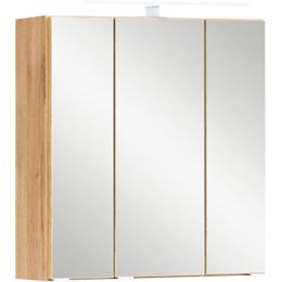 Spiegelschrank Welltime, B:60cm H:64cm T:20cm, braun, Badezimmer, Schr&auml;nke, "Lienz"